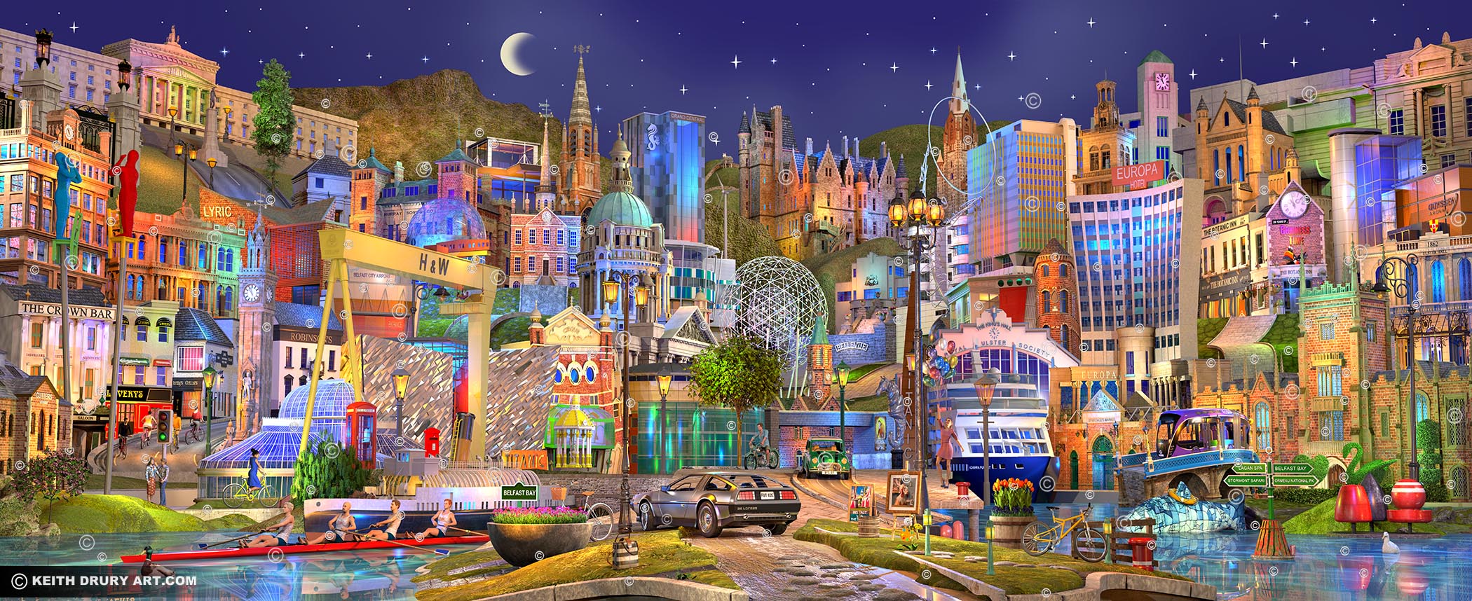 Belfast Bay - DeLorean Edition – Keith Drury Art