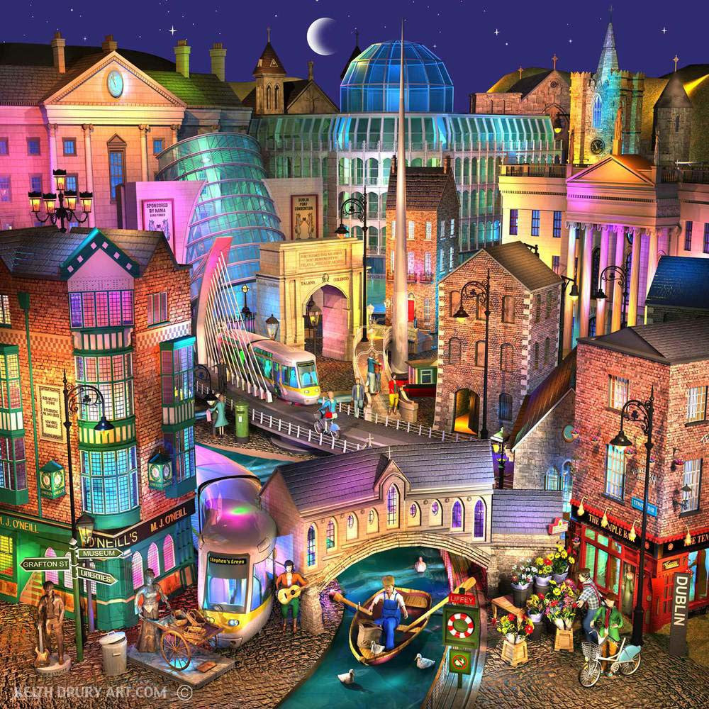 Dublin Moonlight – Keith Drury Art