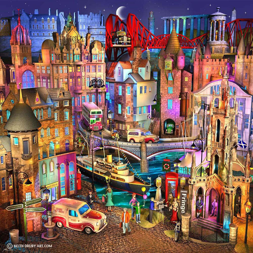 Edinburgh Moonlight – Keith Drury Art