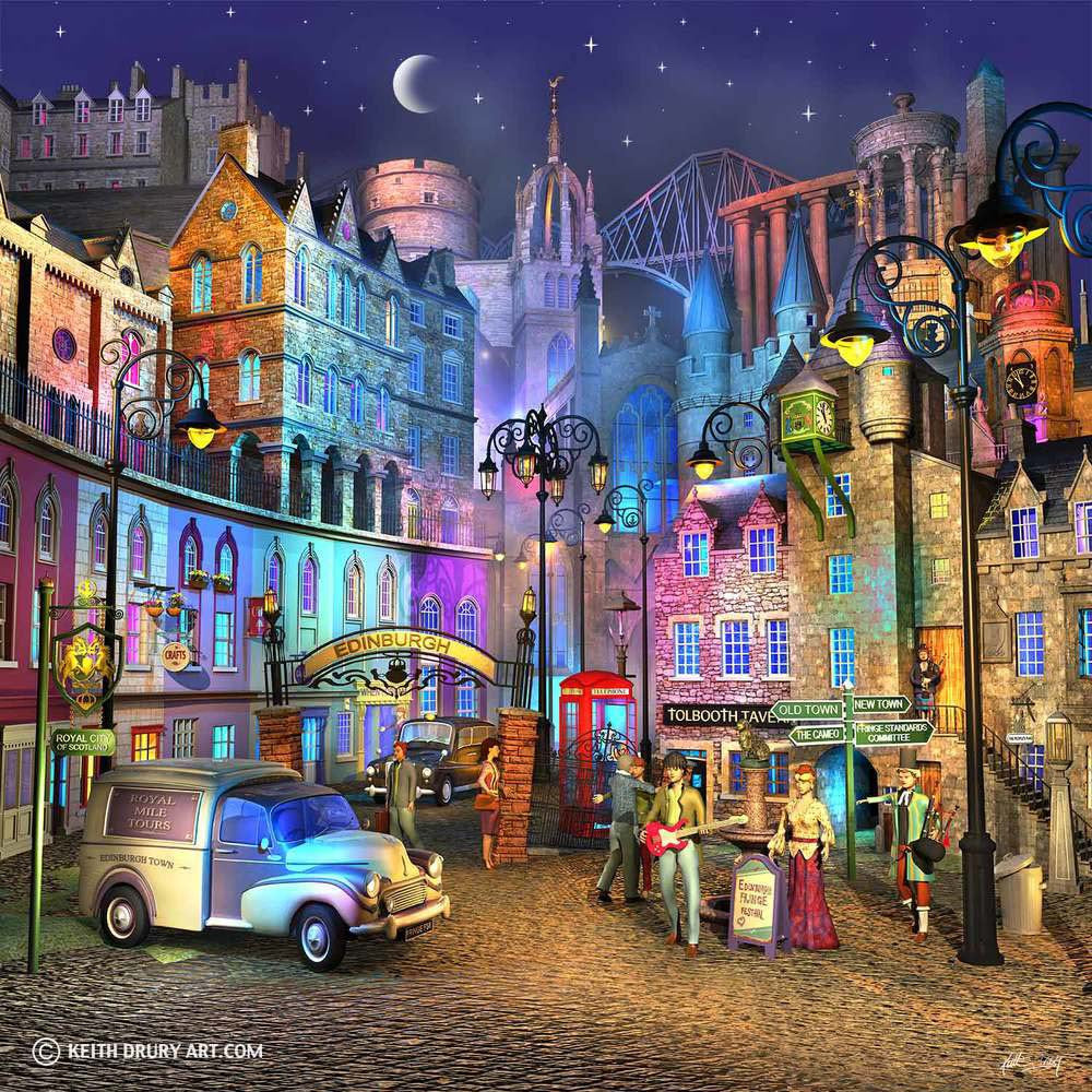 Edinburgh Town – Keith Drury Art
